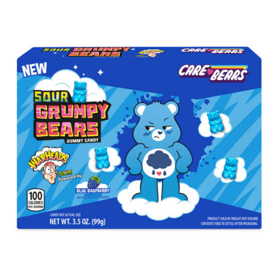 Warheads Sour Grumpy Bears (Care Bears 🩷) – Candy Landz Darwin